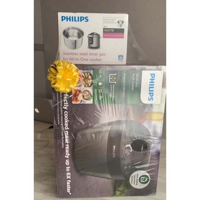 Philips Premium Multicooker 6L Multi-cook function + Free 6L Pot worth ...