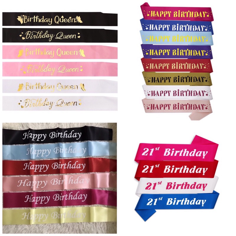 HAPPY BIRTHDAY SASH . | Shopee Malaysia