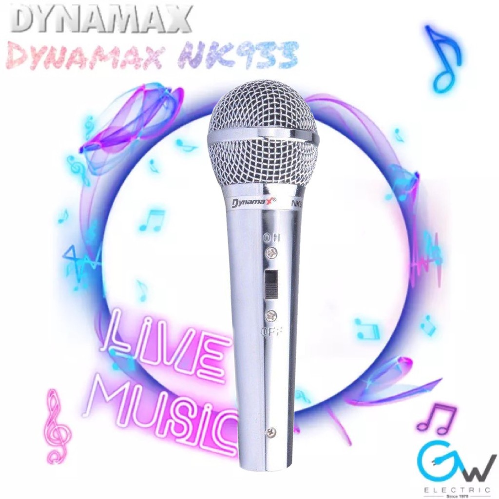 5 Meter Cable Dynamax NK933 Vocal Dynamic Wired Microphone | Shopee ...