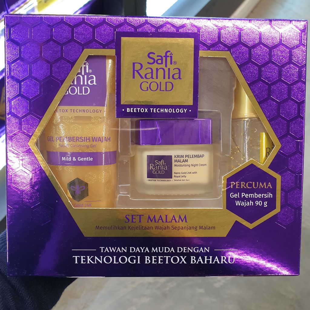 Safi Rania Gold Set Malam (3 itmes) | Shopee Malaysia