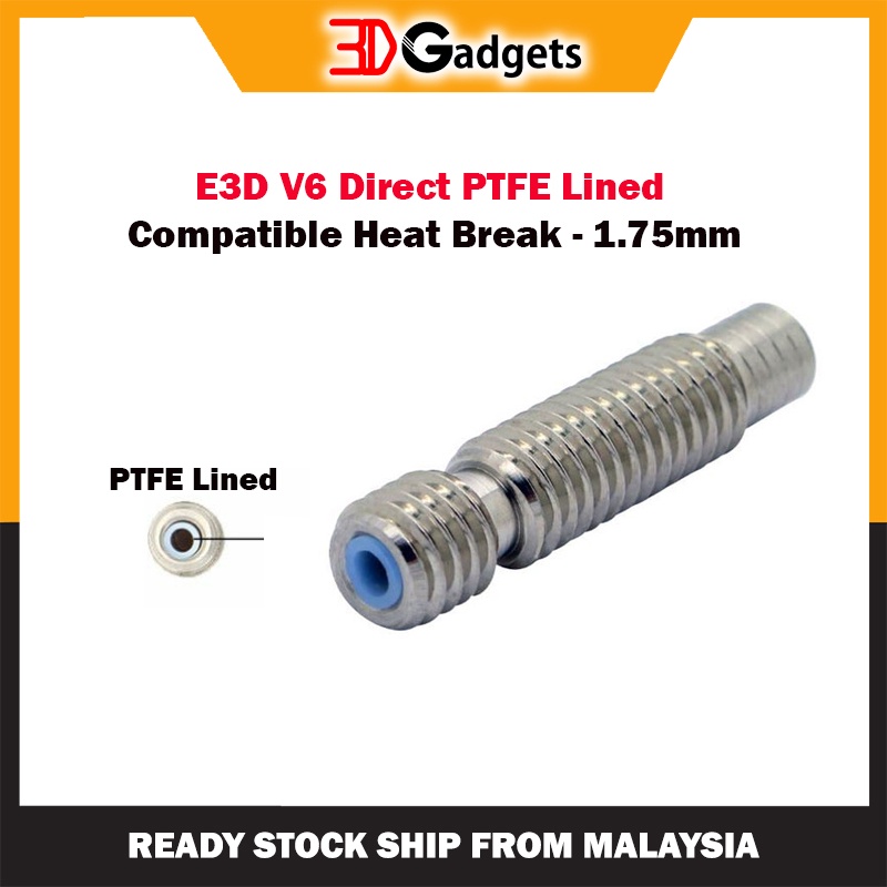 E3D V6 Direct Feed Compatible PTFE Lined Heat Break - 1.75mm for 3D ...