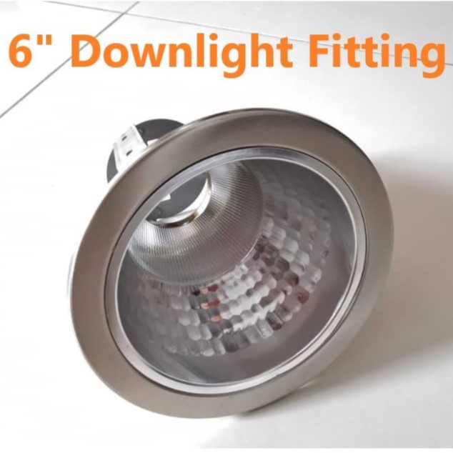 🔥READY STOCK🔥 6-Inch(") Downlight Fitting Round Bracket Silver Frame ...