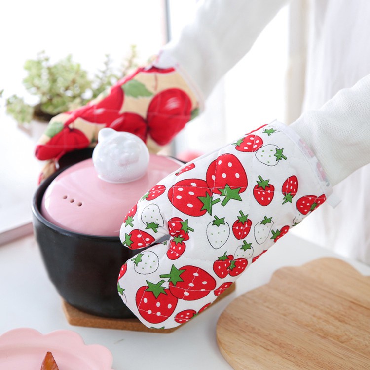 1x Kitchen Cooking Microwave Oven Mitt Insulated Non-Slip Baking ...