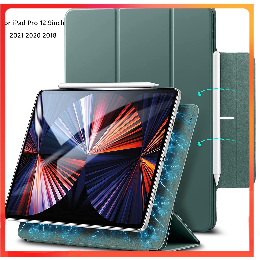 New Borderless Design For iPad Pro 12.9 2021 2020 2018 Case Smart ...
