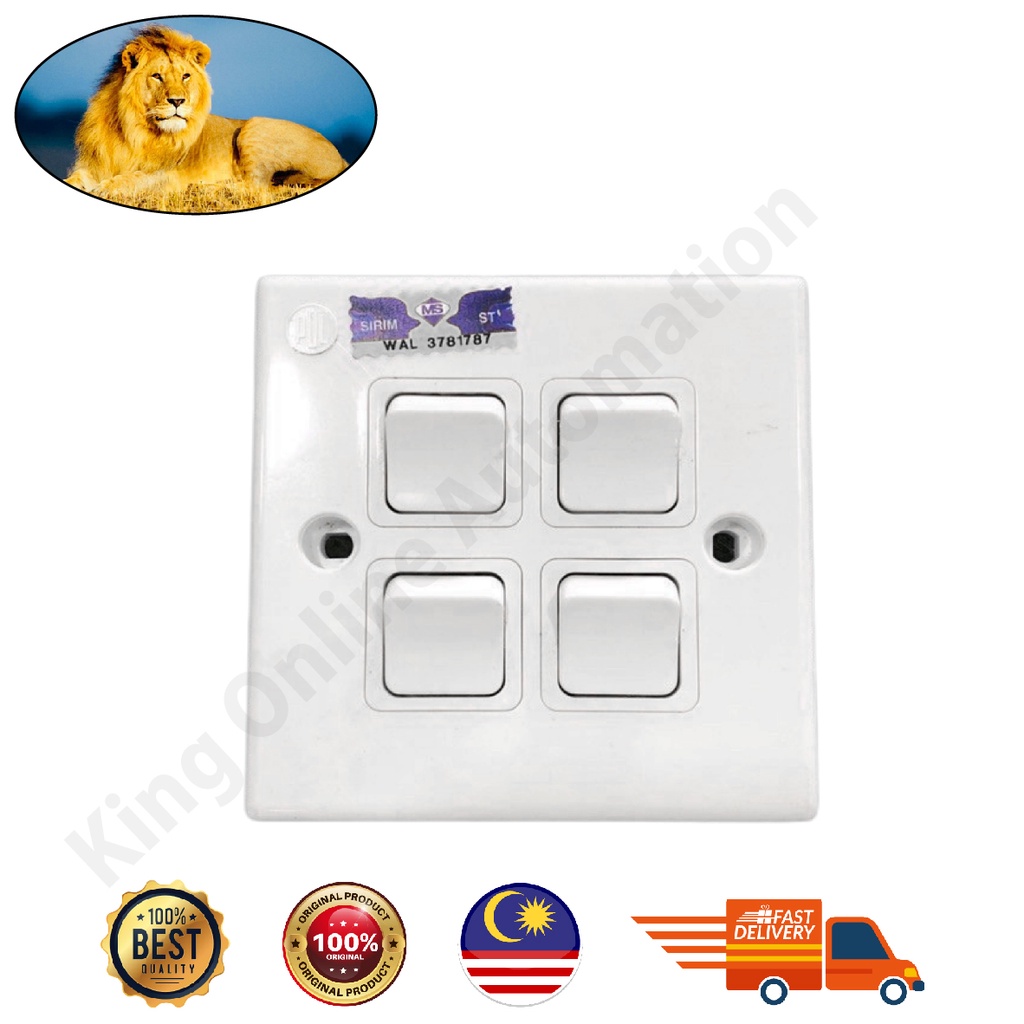 PDL 4 Gang Switch Socket Outlet Socket Home Use Switch With SIRIM ...