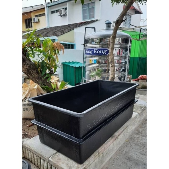 NEX 5 x2.5x2 Black Blue Fiberglass Fish Tank Water Pond Aquarium Heavy ...