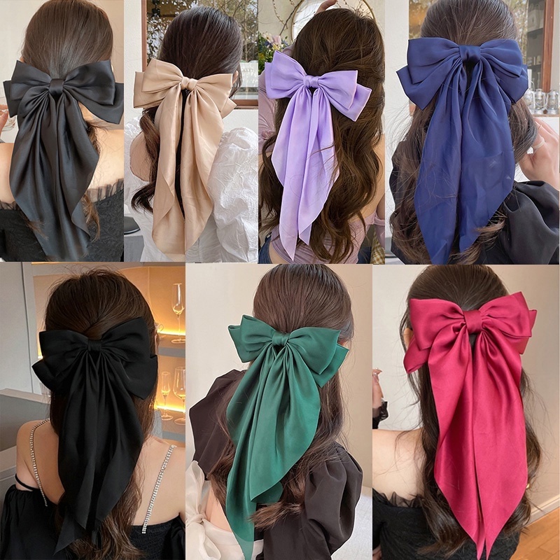 Women Ribbon Hair Tie Hair Accessories Bowknot Ribbons Braided Hairpins ...