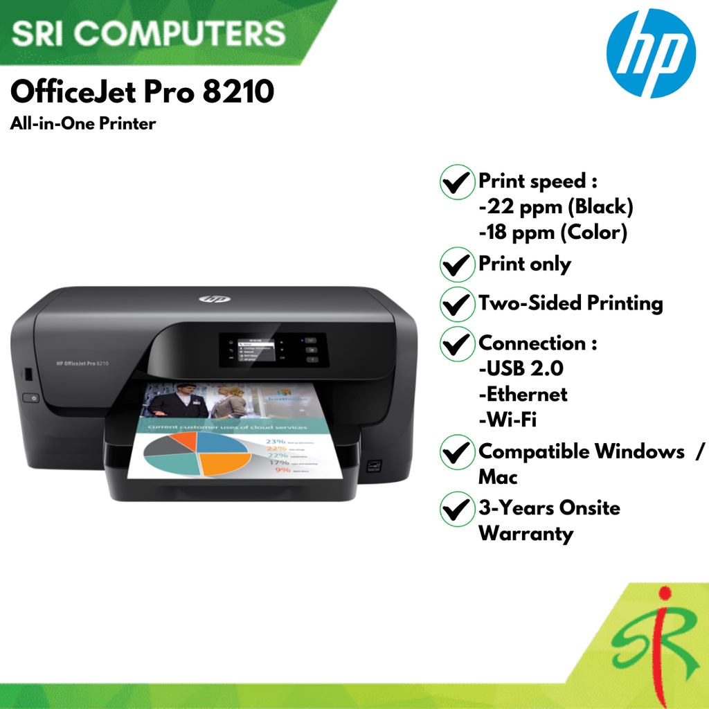 HP OfficeJet Pro 8210 All-in-One Printer (3-YEARS WARRANTY) | Shopee ...