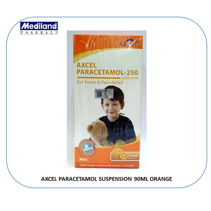 AXCEL PARACETAMOL 90ML ORANGE FLAVOUR (250MG/5ML) | Shopee Malaysia