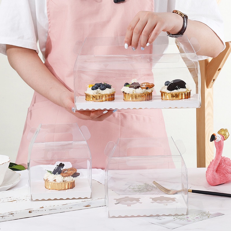 Acetate Cupcake Box W/ Handle (5pcs) | Shopee Malaysia