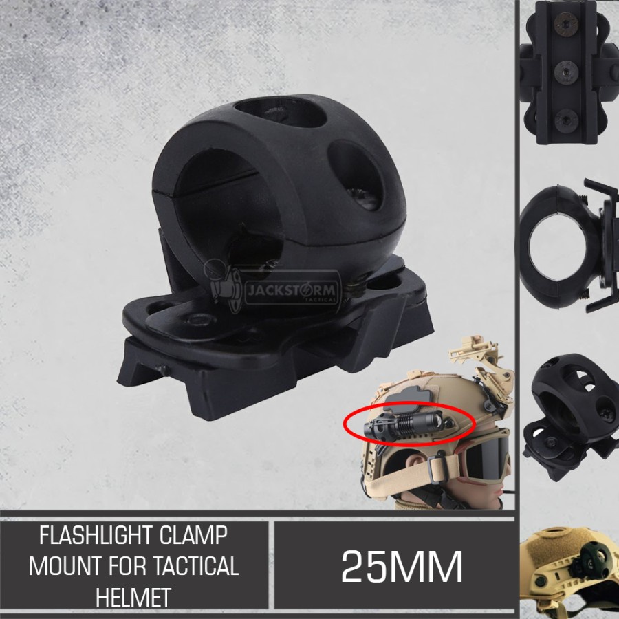Flashlight Clamp Mount for Tactical Helmet (25mm) | Shopee Malaysia