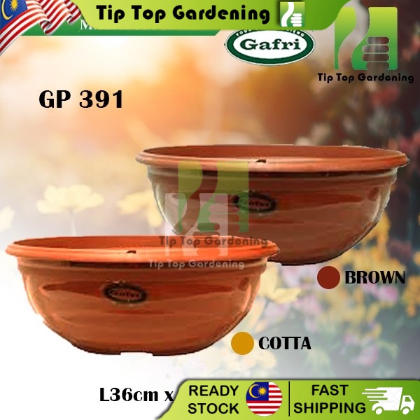 DIAMETER 36CM GAFRI SHALLOW FLOWER POT GSP 391 PASU RENDAH BUNGA POKOK ...