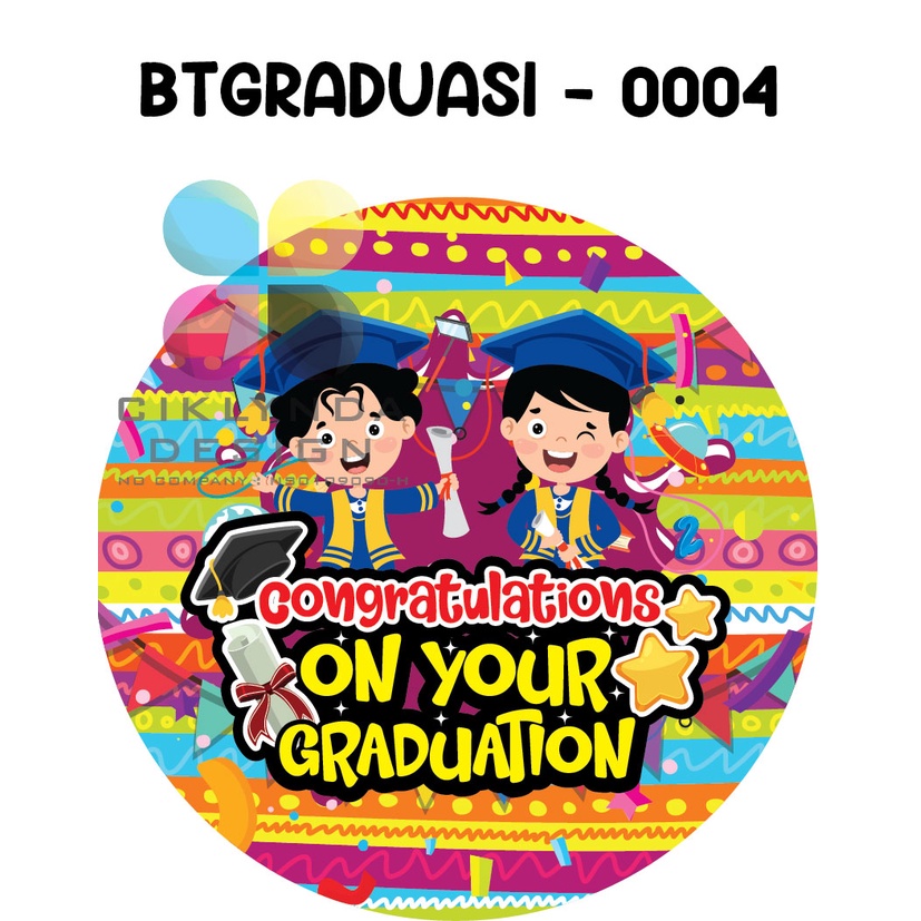 BUTTON BADGE SAFETY PIN - GRADUASI ATAU GRADUATION SEKOLAH) | Shopee ...