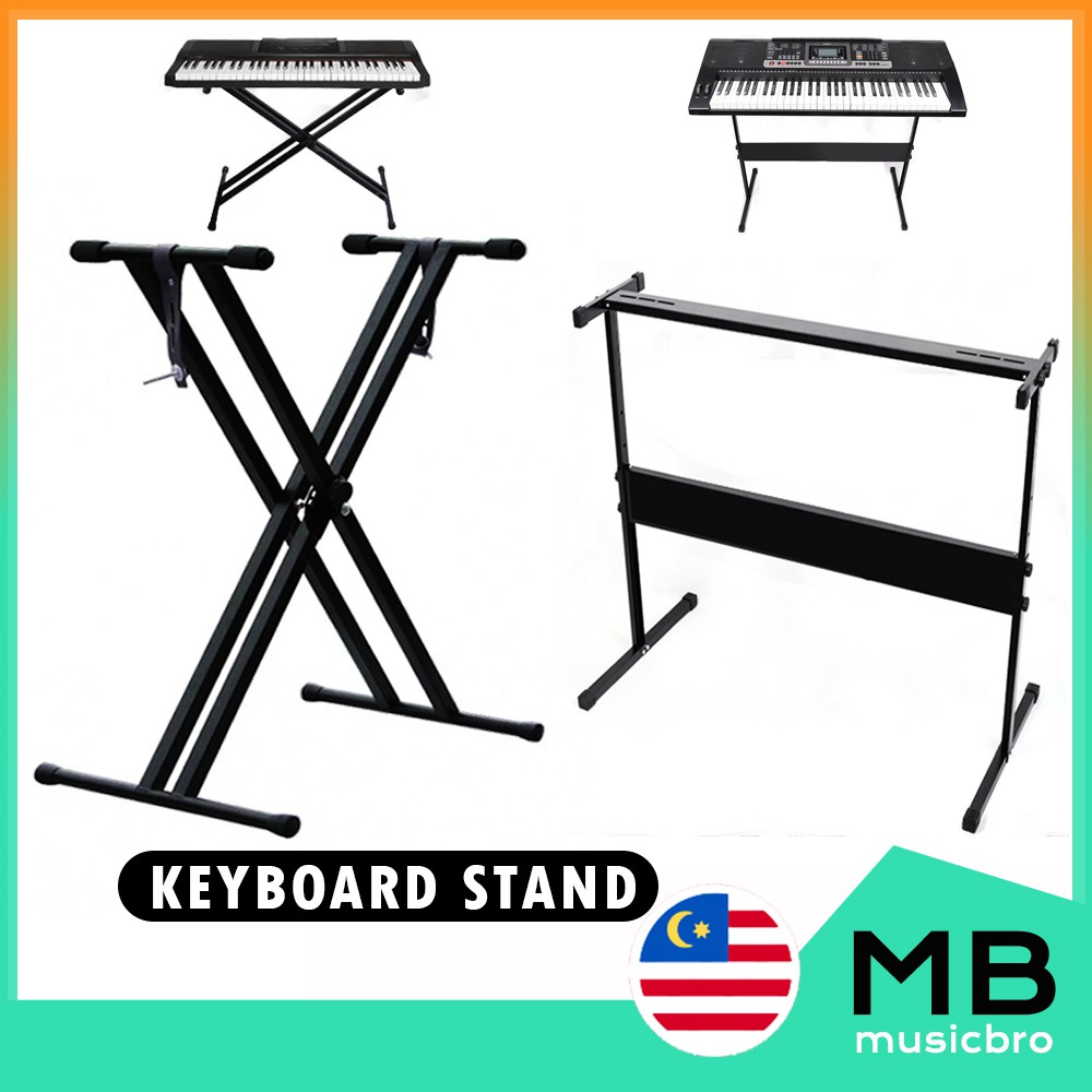Portable Heavy Duty Double X Keyboard Stand Music Keyboard Piano Stand ...