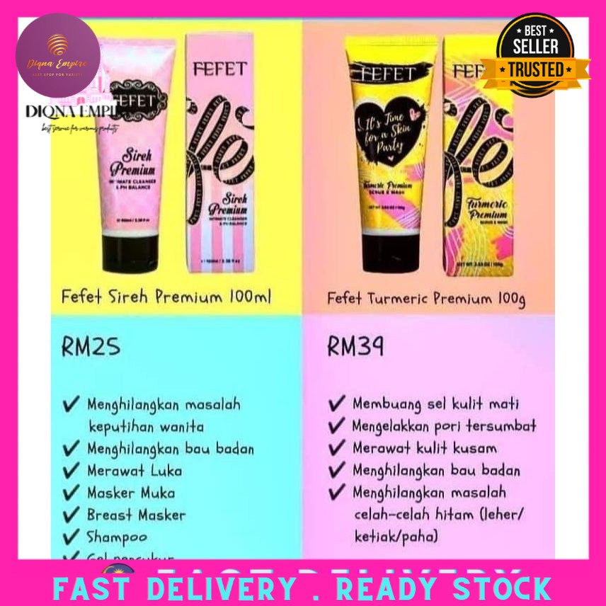 🔥Original 100% FEFET 100ML Sireh Premium Feminine Wash Pencuci Wanita ...