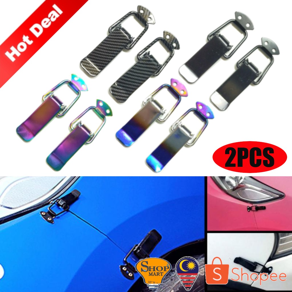 Car Universal Bumper Clip Bonnet Clip 5D 6D Carbon Titanium Blue Bumper ...