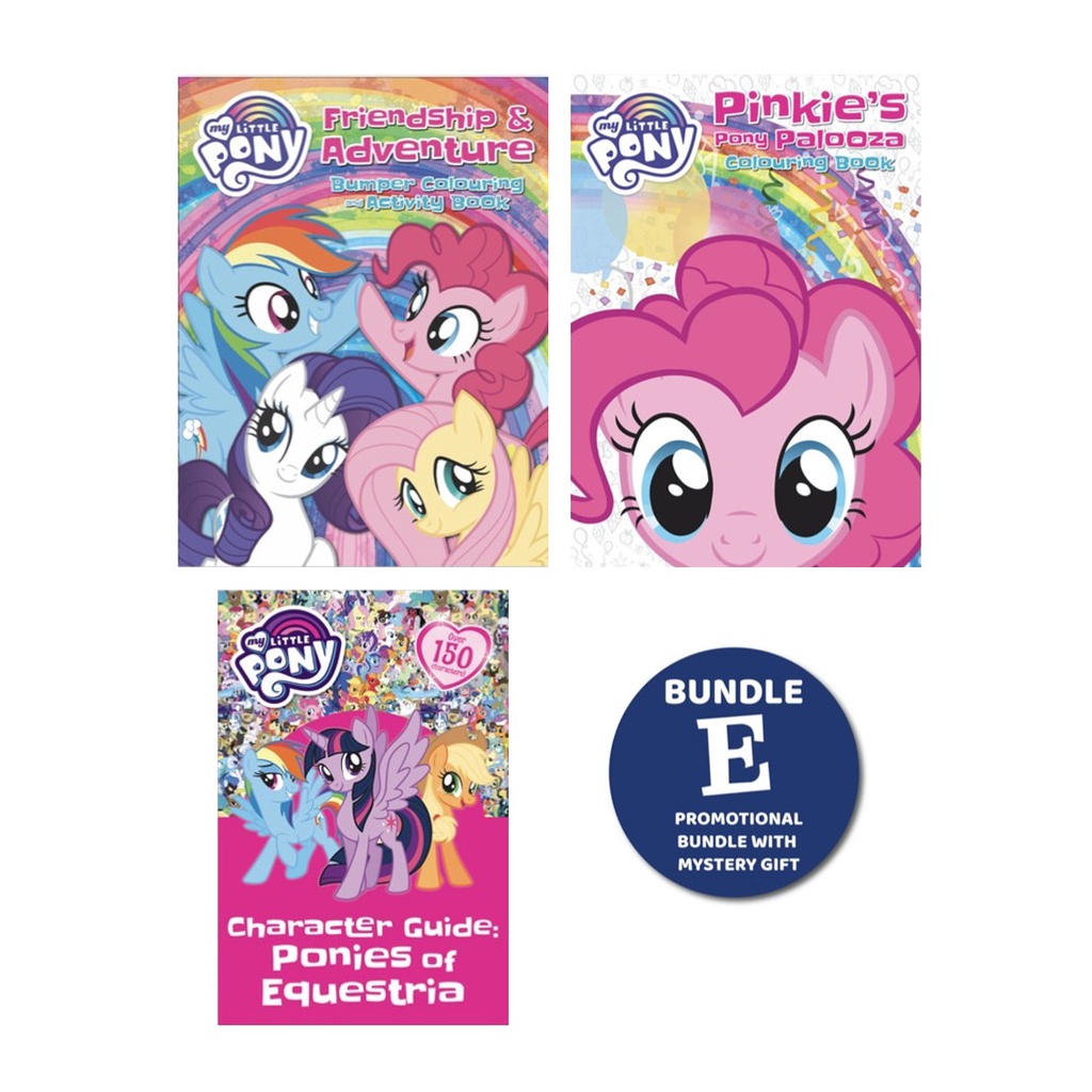 My Little Pony 3 Book Set (BUNDLE E) Includes Character Guide Book ...