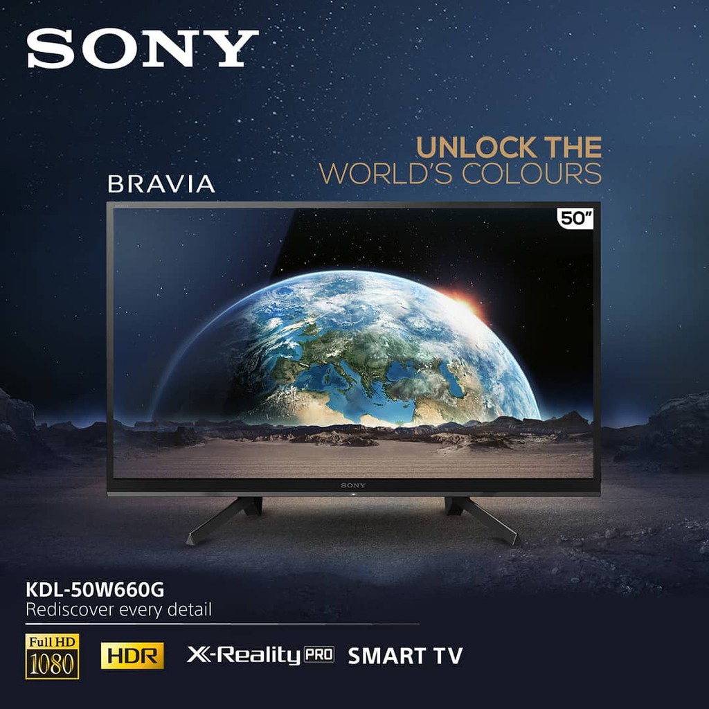 Sony KDL-50W660G 50" Inch Full HD Smart LED TV | Shopee Malaysia