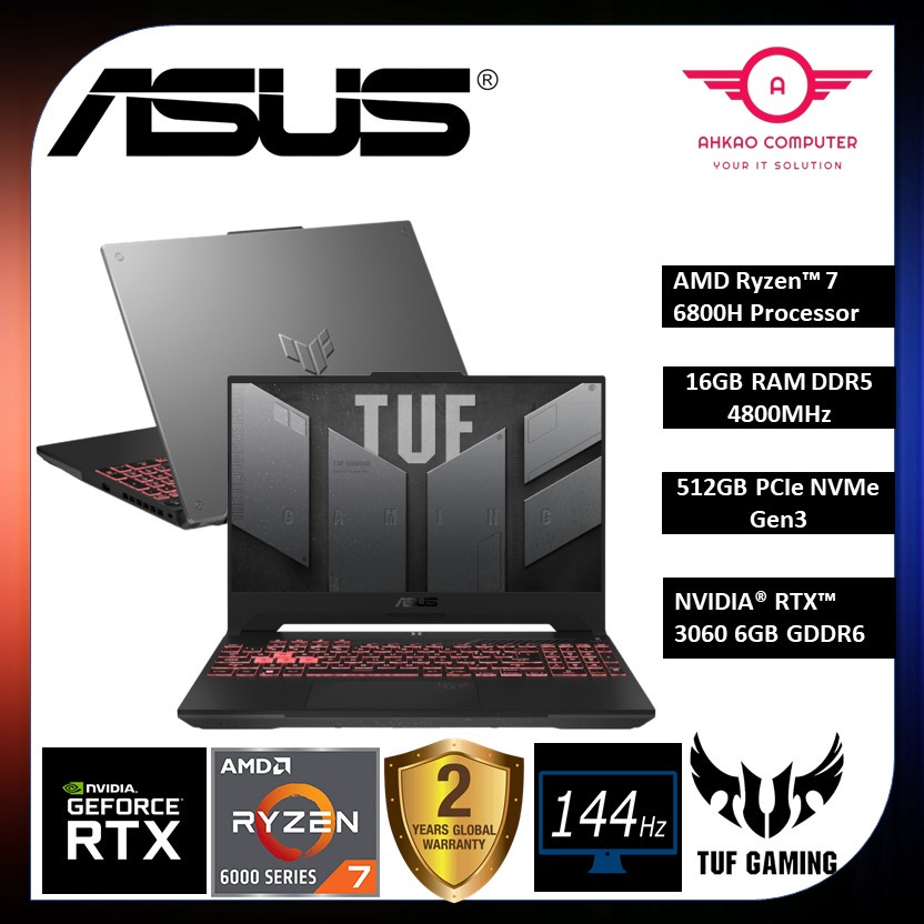 Asus TUF Gaming A15 FA507R-MHN027W 15.6'' FHD 144Hz Gaming Laptop ...