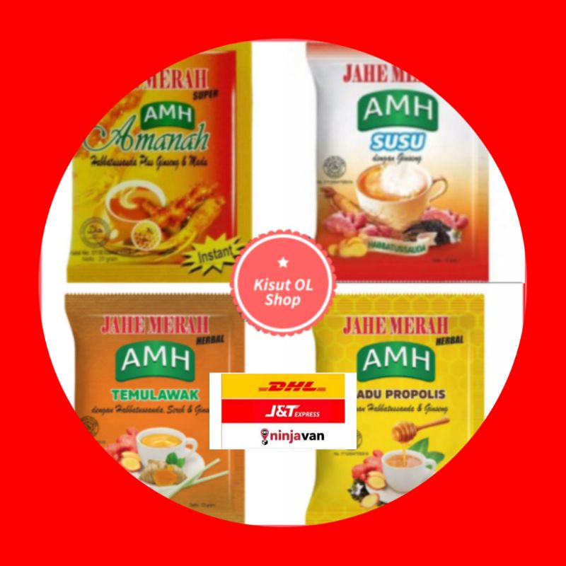 AMH Jahe Merah Minuman Herbal Instan 1*23g 1 sachet Asli Indonesia ...
