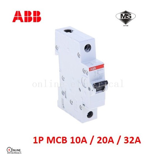 ABB 1Pole MCB 4.5KA Circuit Breaker ( 10A / 20A / 32A ) | Shopee Malaysia