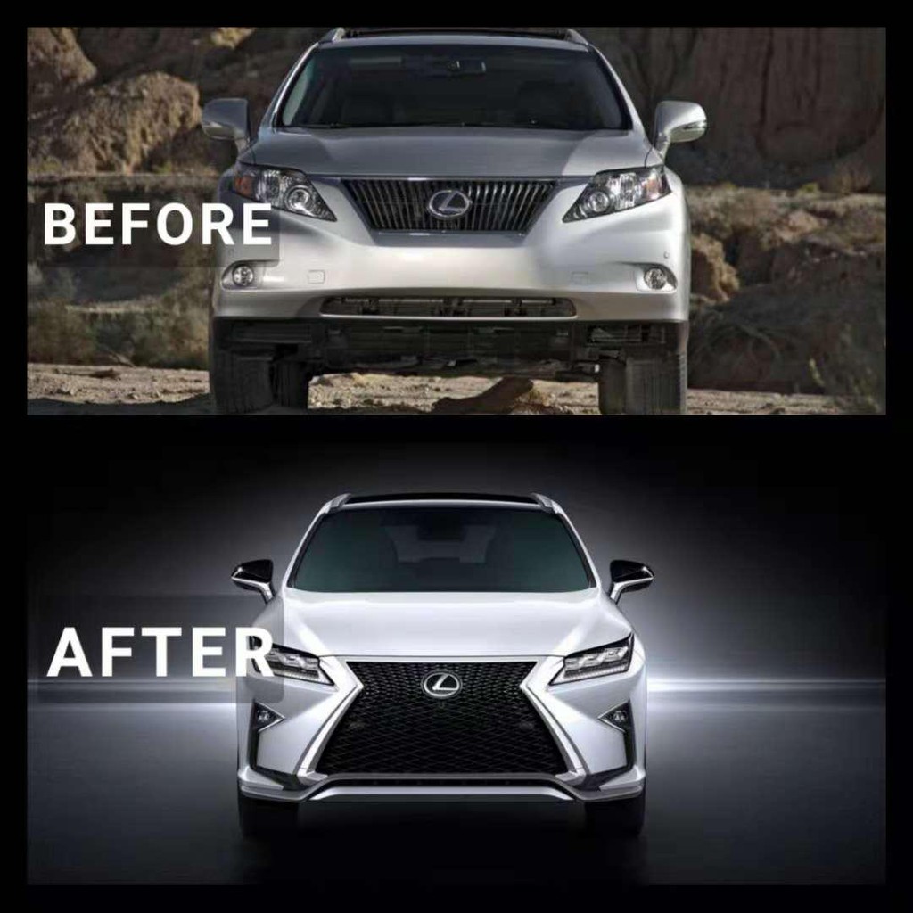 lexus rx270 rx350 2009 conversion new facelift 2013 2017 bumper trd f ...