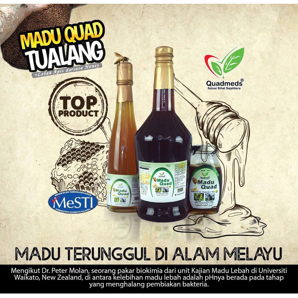 🔥🔥Madu Quad Tualang Asli/Madu Asli/Maduquad/Quadmeds/Raw Honey/Original ...