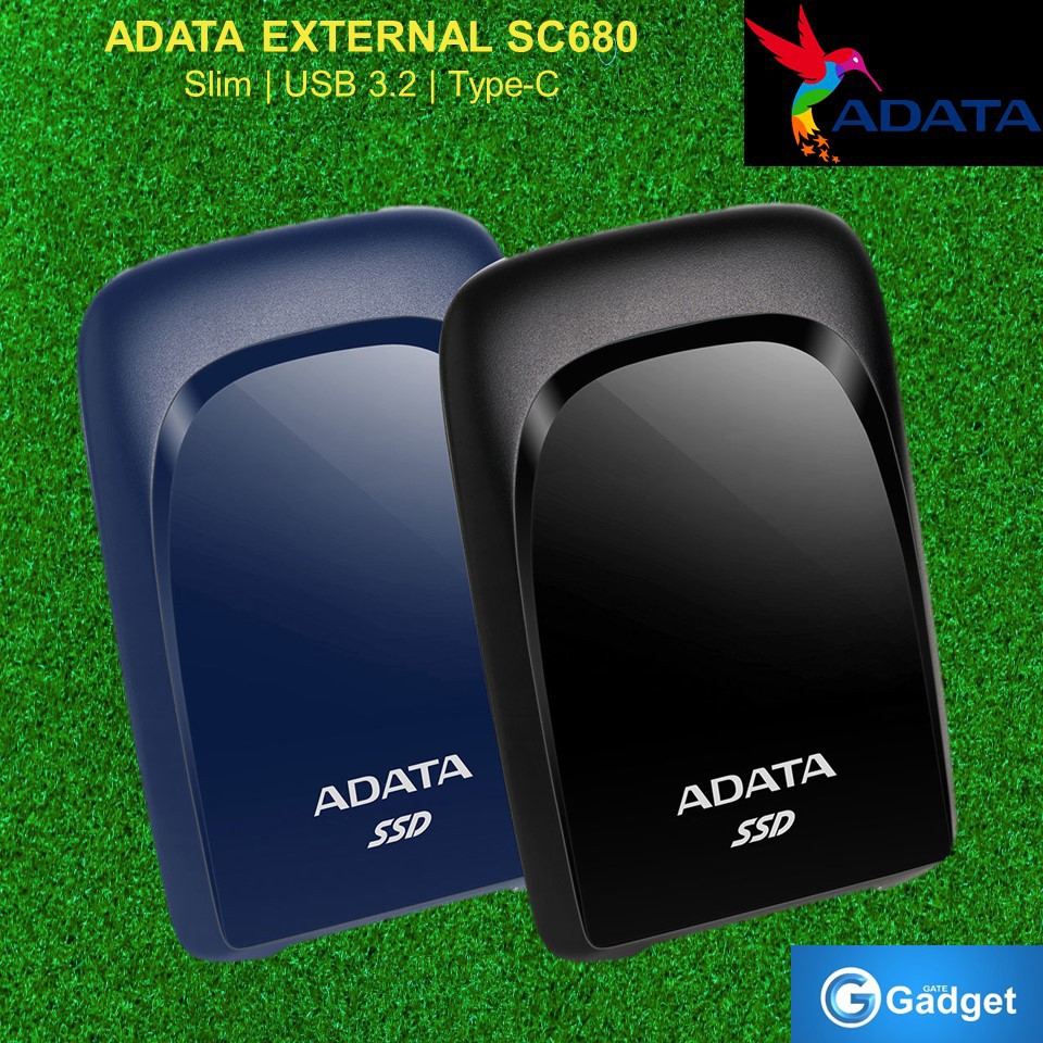 ADATA SSD External SC680 Type-C USB 3.2 Lightweight - Black/Blue (240GB ...