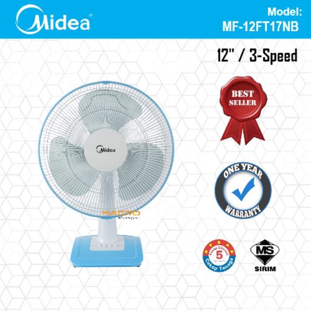 *SALE* Midea / ELBA 12" Table Fan with 3-Speed Kipas Meja | Shopee Malaysia