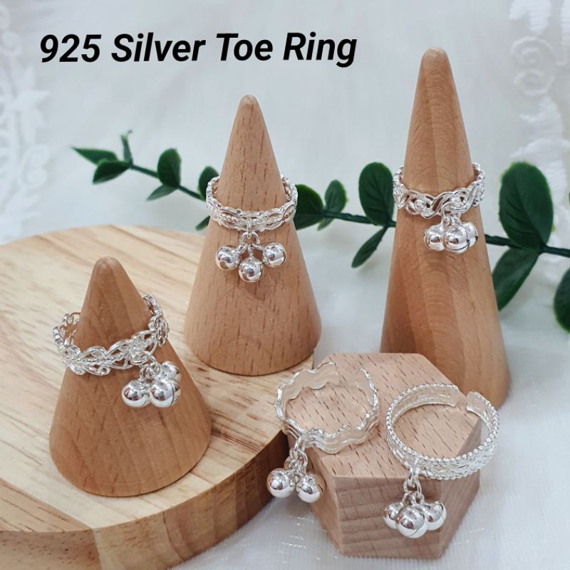 ( 1 PCS / 1 Pair ) Original 925 silver toe ring for women Perak cicin ...