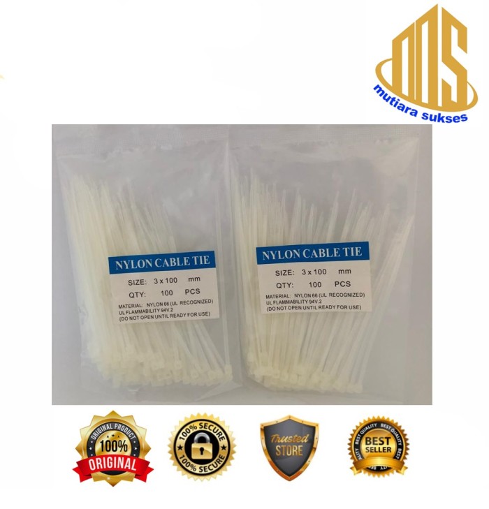 Cable Ties / Cabel Ties / Serot Rope 3 x 100Mm (10Cm) | Shopee Malaysia