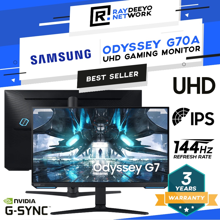 Samsung 28" Odyssey G70A UHD (3840 x 2160) Gaming Monitor [IPS/144Hz ...