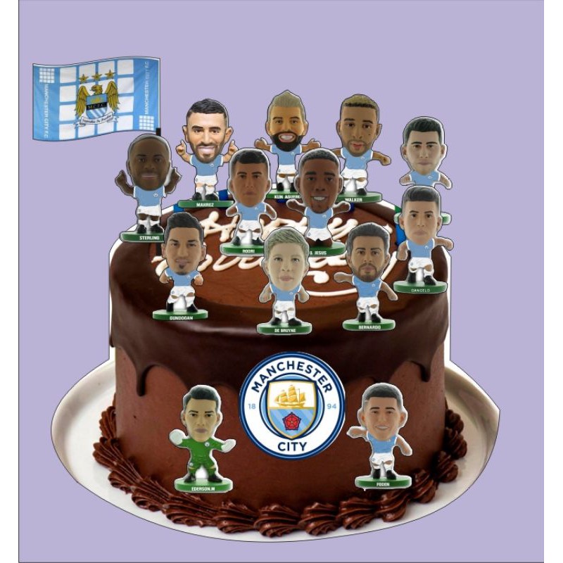 manchestercity Manchester city cake topper (1set) | Shopee Malaysia