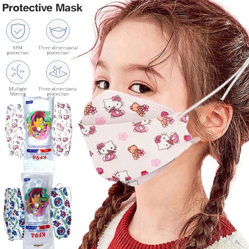 Korean Headloop KF94 Face Mask for Kids 4ply Facemask Headloop Hijab ...