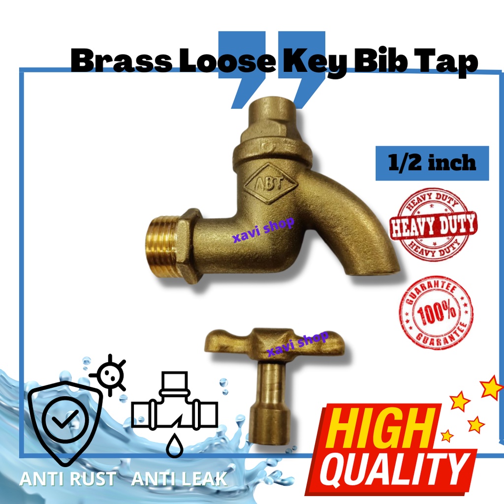 Brass Loose Key Bib Tap Kepala Paip Air Boleh Cabut Kepala （Can prevent ...