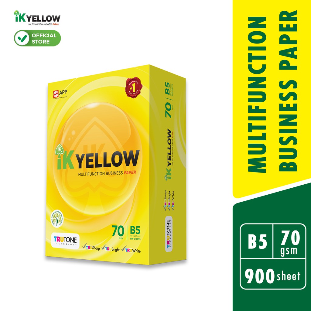 IK Yellow 900s 70gsm B5 Paper 1 Ream (900 sheets/ream) | Shopee Malaysia