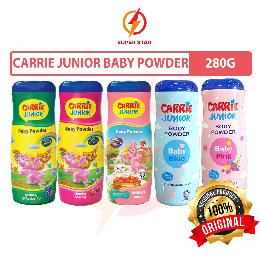 Carrie Junior Baby Powder 280g (Cheeky Cherry/ Groovy Grapeberry ...