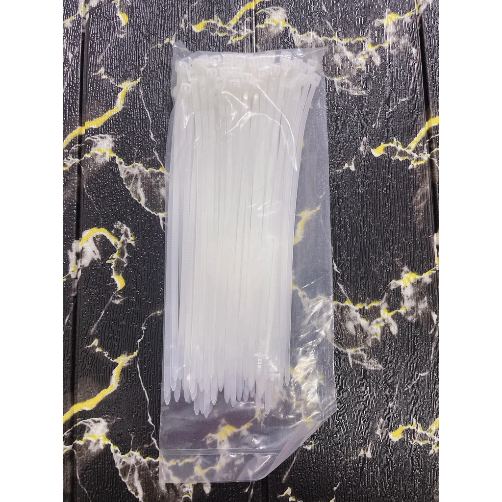 Nylon cable tie black/white 100pcs Wire Zip Tie Pengikat Kabel wayar ...