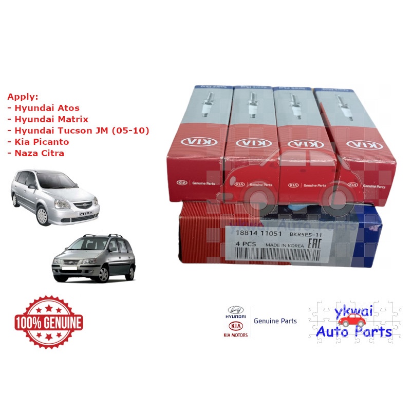 Genuine Hyundai/Kia Motors Spark Plug for Hyundai Matrix/Atos/Tucson JM ...