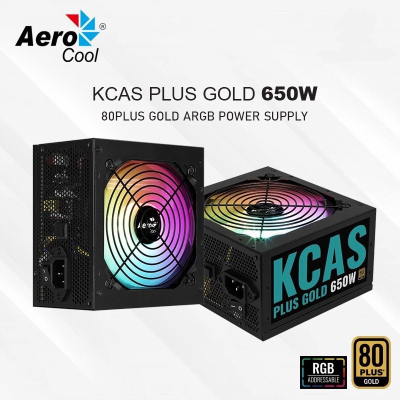 Aerocool KCAS PLUS Gold 650W 80+ Gold ARGB - Power Supply | Shopee Malaysia