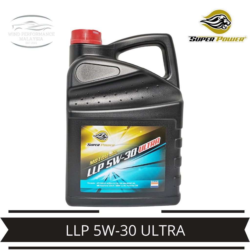 🔥 SUPER POWER PREMIUM LUBRICANTS 🔥 LLP 5W-30 ULTRA (ENGINE OIL) 1L/4L/5L | Shopee Malaysia