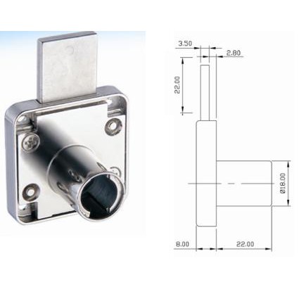 Cyber Square Lock Long Latch Drawer Lock | Shopee Malaysia