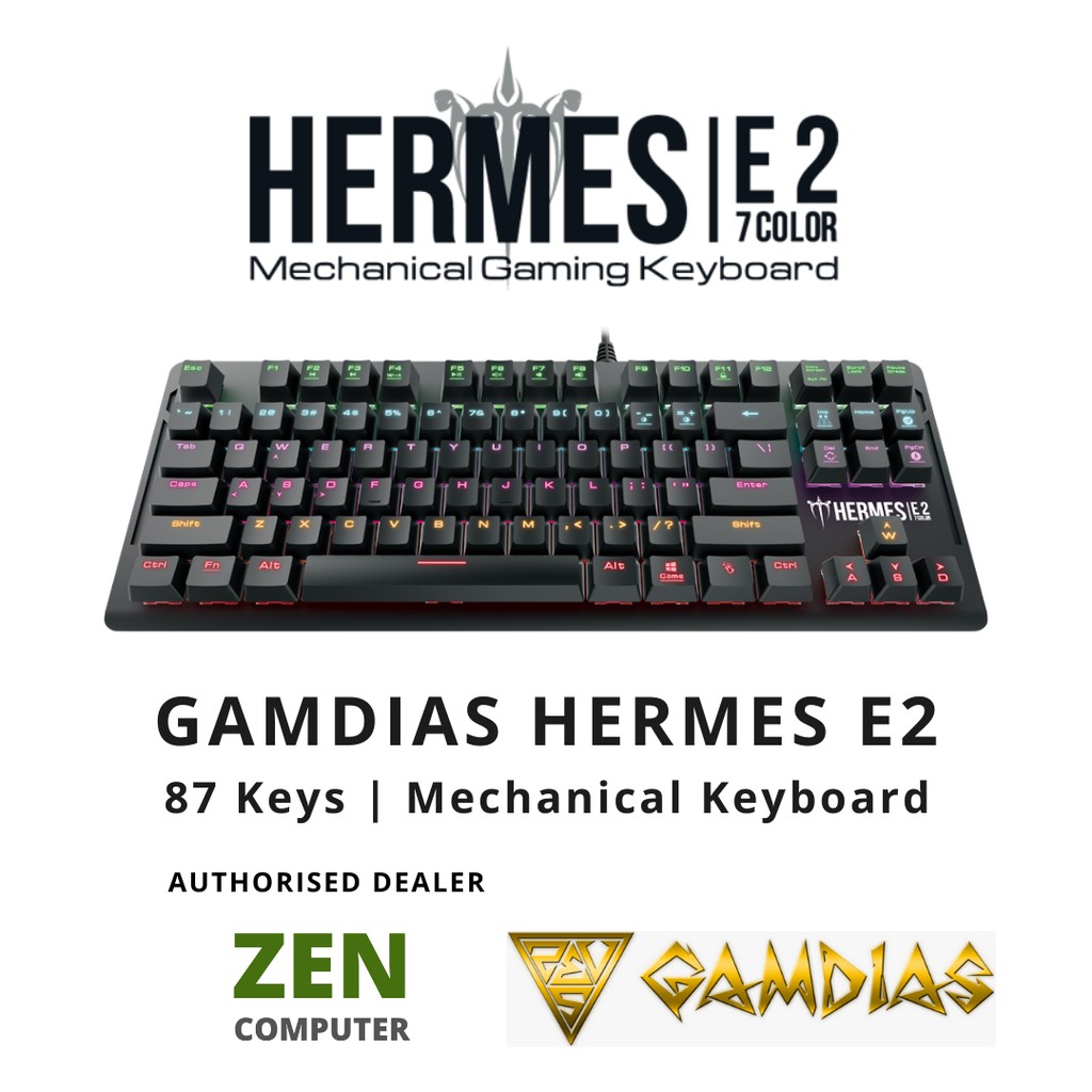 GAMDIAS™️ Hermes E2 | 7 Colours Mechanical Keyboard | Shopee Malaysia