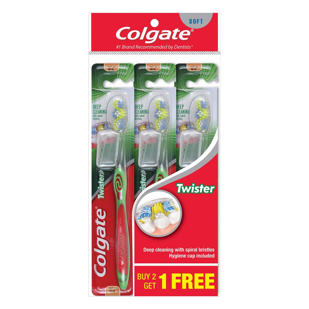 Colgate Twister Toothbrush Soft (Buy 2 Free 1) | Shopee Malaysia