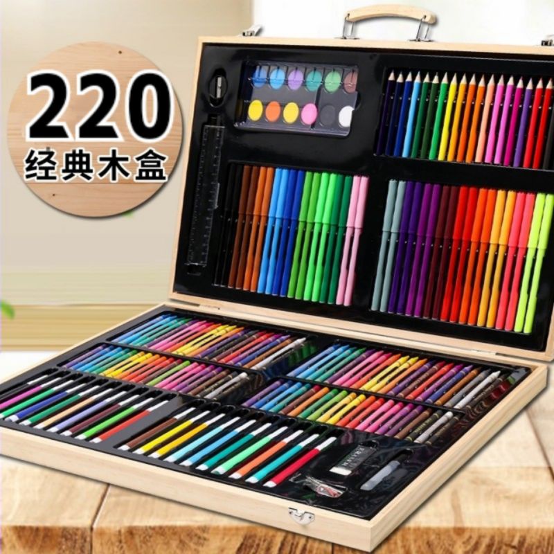 Drawing Colouring Art Set 208 / 150 / 86 / 42pcs Colors Pencil Pastel ...
