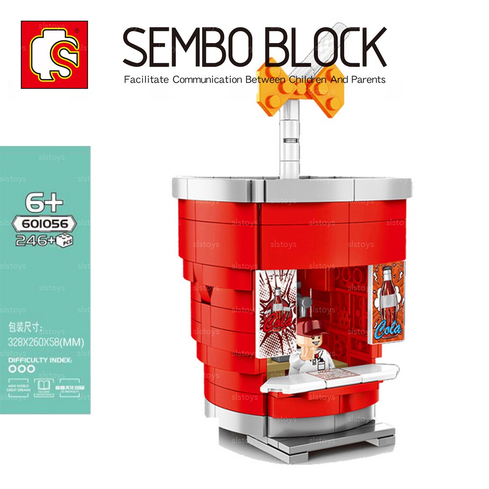 Sembo Block Building Street Series Coca Cola Soft Drink Ribbon ...