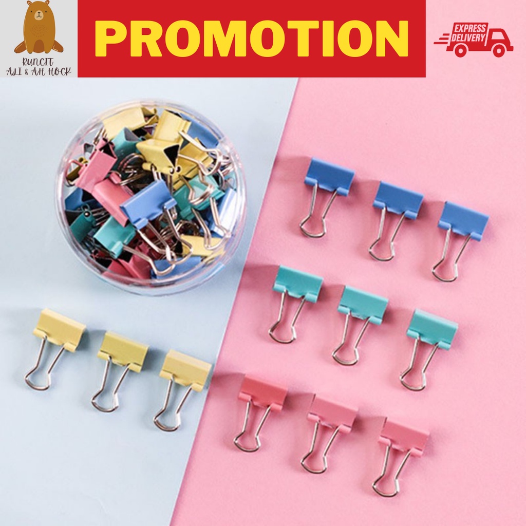 🔥READY STOCK🔥 Colour Paper Clip Binder Clip Foldback Clip Paper Clipper ...