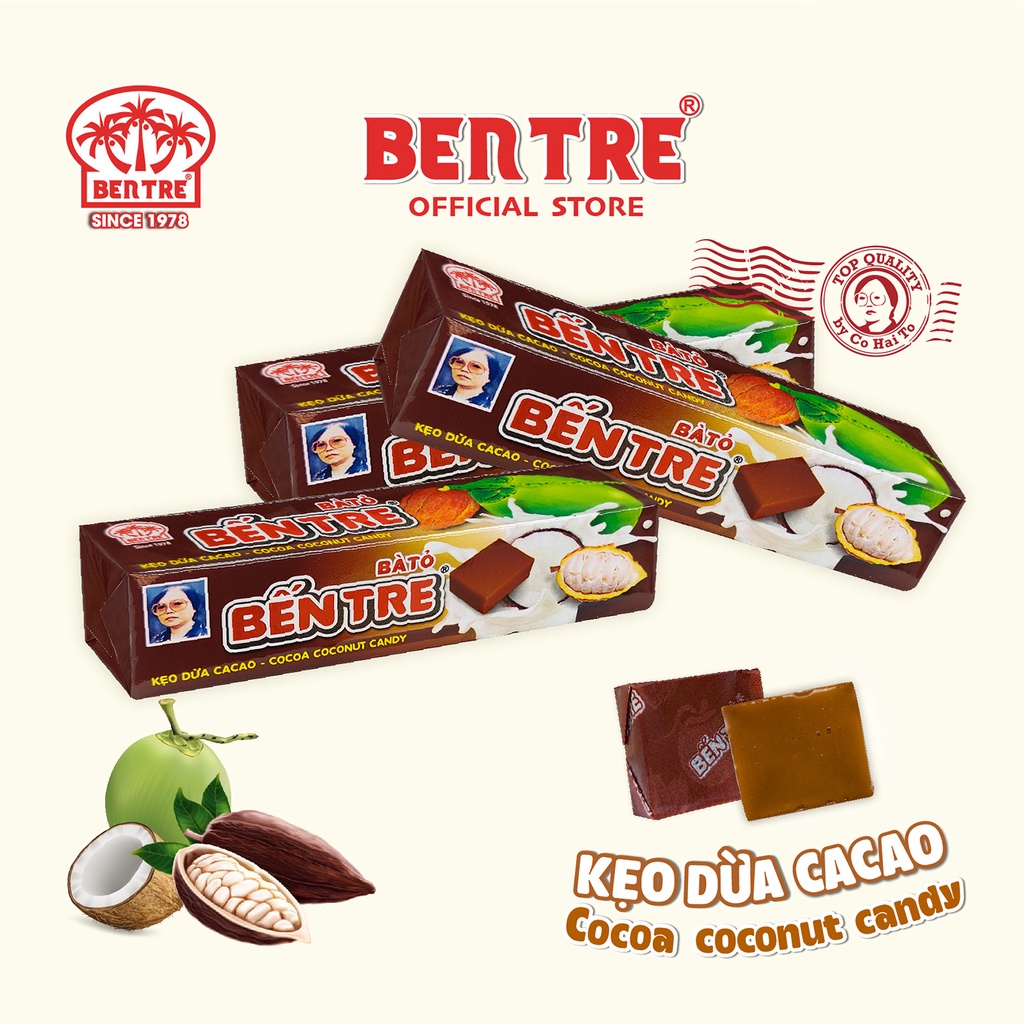 Ben Tre Hai To Coconut Candy Cocoa Flavor (1 bar x 50g) | Shopee Malaysia