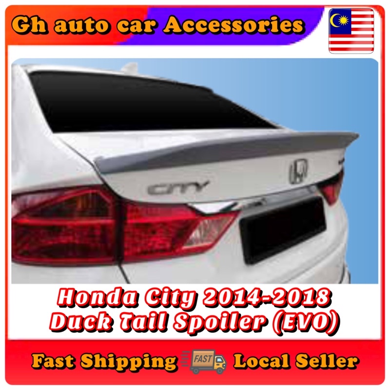 Honda City 2014-2018 Spoiler With Colour Duck Tail (EVO) | Shopee Malaysia