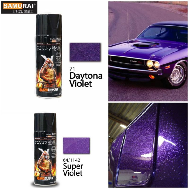 SAMURAI Spray Metallic Colours #64/1142 Super Violet G Daytona Violet ...